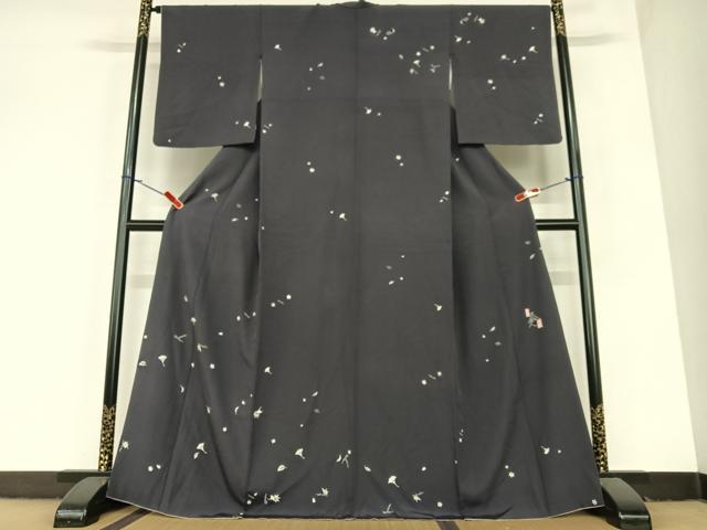 平和屋着物●洛楽人工房　吹き寄せ文　(玉蟲染)　訪問着　正絹　逸品　AABA0432zg