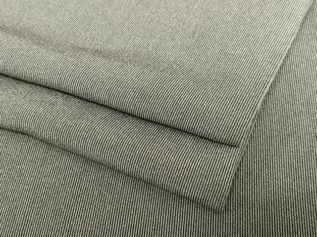 平和屋着物●江戸小紋　万筋　白色×黒色　正絹　逸品　AABA0439zg