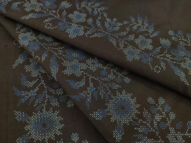 平和屋着物●本場大島紬　一元7マルキ　花間道　正絹　逸品　AABA0773ck