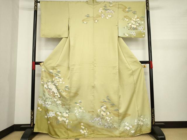 平和屋着物●訪問着　花車文　金彩　正絹　逸品　未使用　AABA0793ck