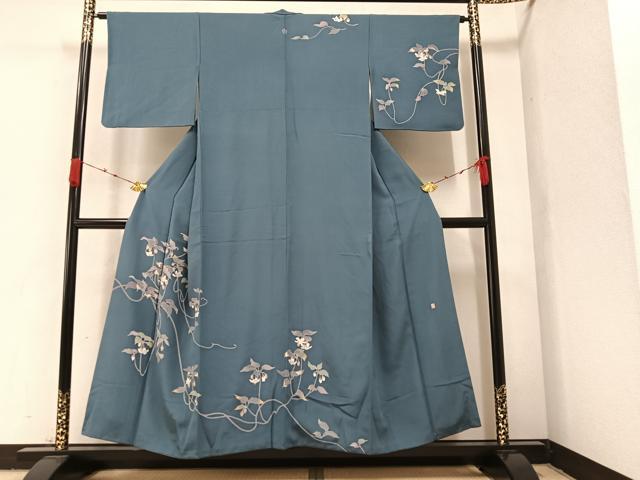 平和屋着物●訪問着　友禅　作家物　枝花文　正絹　逸品　AABA1252ph