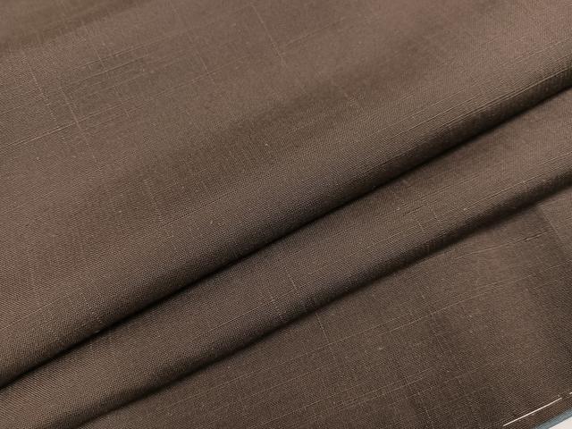 平和屋着物●上質な紬　色無地　赤墨色 　正絹　逸品　未使用　AABA1298ph