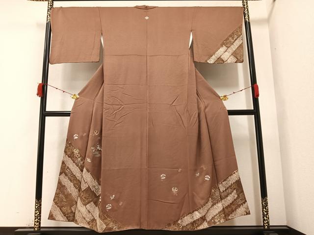 平和屋着物●訪問着　絞り　刺繍　宝尽くし　金銀彩　正絹　逸品　AABA1302ph