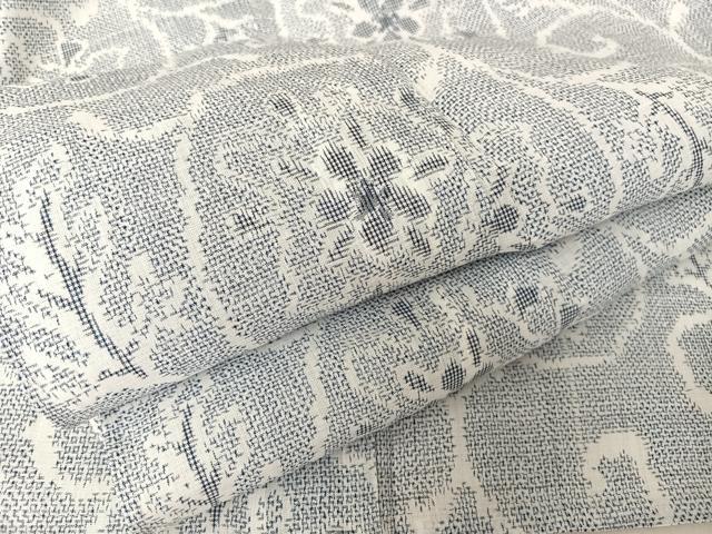 平和屋着物＊夏物　越後上布　花唐草文　芋麻　逸品　AABA2493np