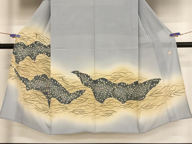 平和屋着物＊夏物 東京友禅 久呂田明功 男性 訪問着 絽 萩 暈