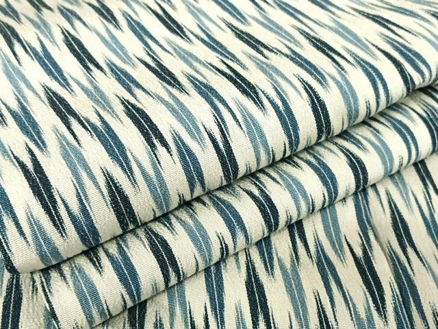 平和屋着物●お召　矢羽文　正絹　逸品　未使用　AABA2624np