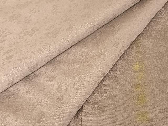 平和屋着物●上質な色無地　作家物　利休彩夢　紋意匠　鳩羽色　正絹　逸品　AABA2642np