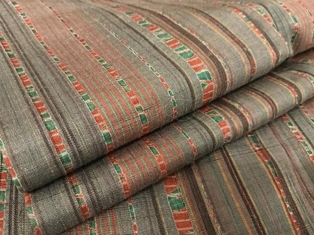 平和屋着物●伝統工芸士　七代目　吉澤与市　紬　竜巻絞り　正絹　逸品　AABA2644np