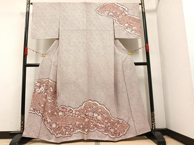 平和屋着物●訪問着　辻が花　絞り　正絹　逸品　AABA2698ph