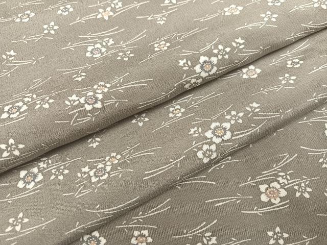 平和屋着物●上質な小紋　草花文　正絹　逸品　AABA2717ph