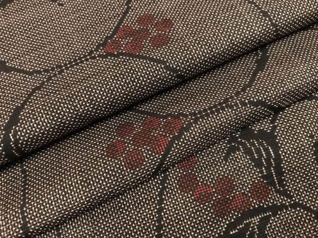 平和屋着物●本場大島紬　一元絣　花唐草文　正絹　逸品　未使用　AABA2748ph