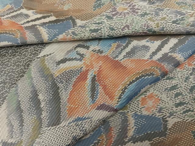 平和屋着物●本場大島紬　一元7マルキ　女人文　総絣　正絹　逸品　未使用　AABA2758ph
