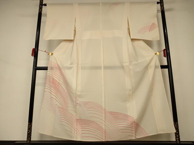 平和屋着物＊夏物　訪問着　絽　流水文　正絹　逸品　AABA2767jd