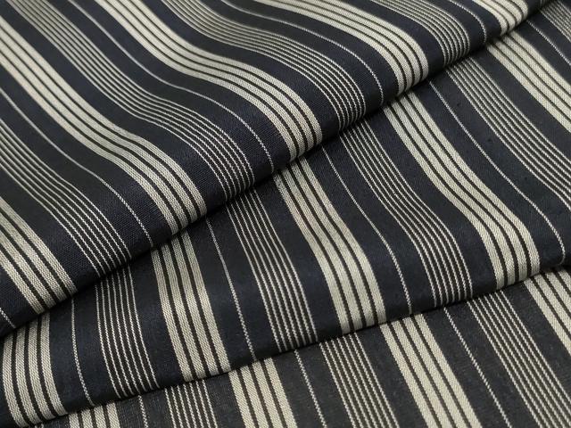平和屋着物＊夏物　小紋　紗　縞　正絹　逸品　AABA2777jd
