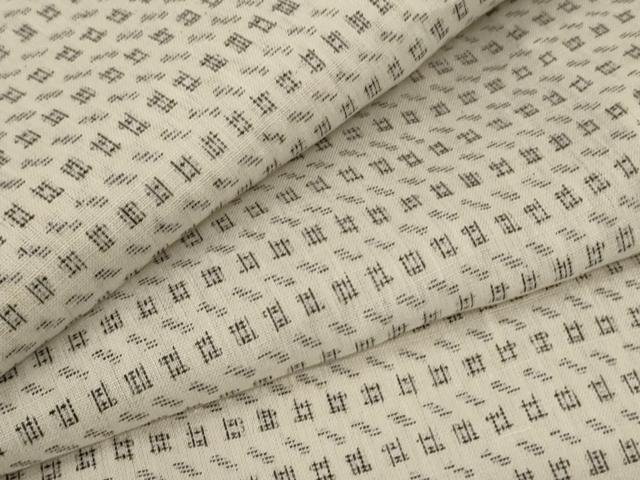 平和屋着物＊夏物　男性　上布　絣文様　麻　逸品　AABA2811jd
