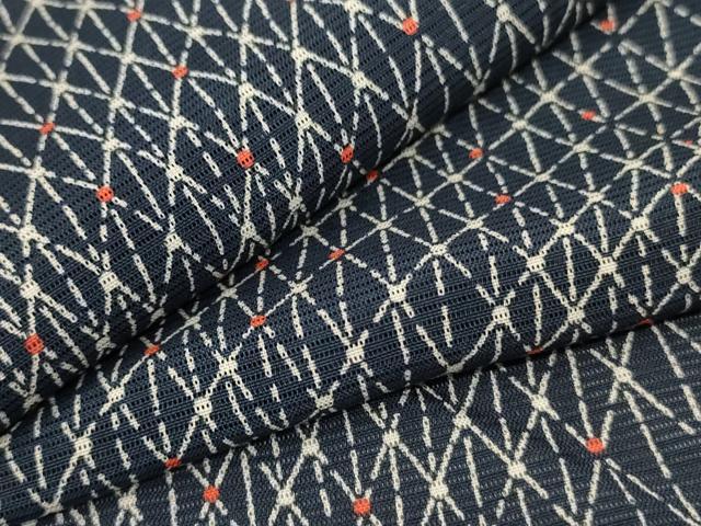 平和屋着物＊夏物　小紋　絽　網目文　正絹　逸品　AABA2825jd