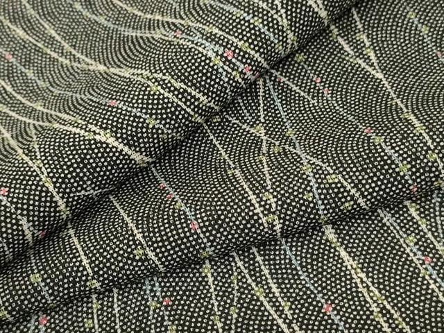 平和屋着物＊夏物　小紋　絽　霞文　正絹　逸品　AABA2840jd