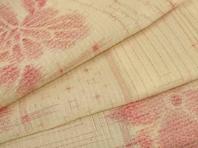 平和屋着物＊夏物　小紋　紗　幾何学花文　AABA2853jd