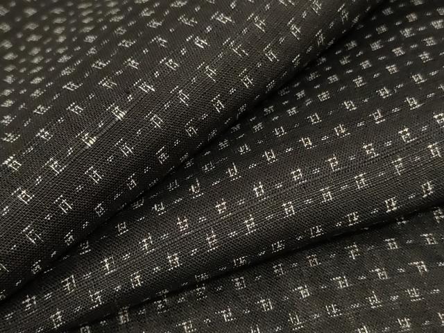平和屋着物＊夏物　男性　紗紬　絣文　正絹　逸品　AABA2862jd