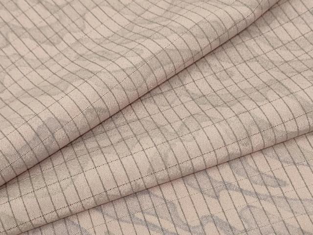 平和屋着物＊夏物　小紋　絽　霞文　洗える着物　AABA2867jd