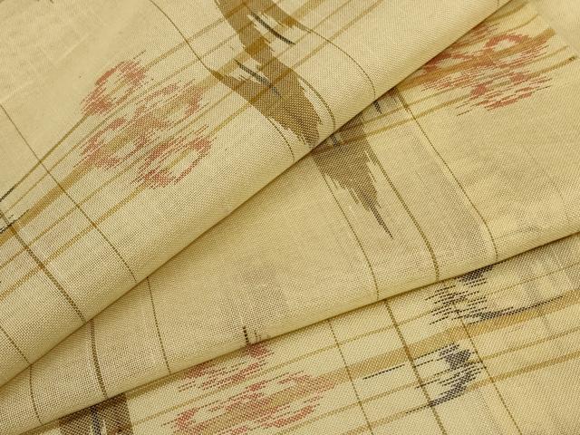 平和屋着物＊夏物　小紋　紗　絣文　正絹　逸品　AABA2871jd