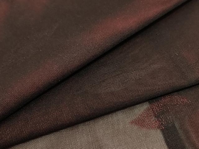 平和屋着物＊夏物　小紋　紗　舞葉文　正絹　逸品　未使用　AABA2880jd