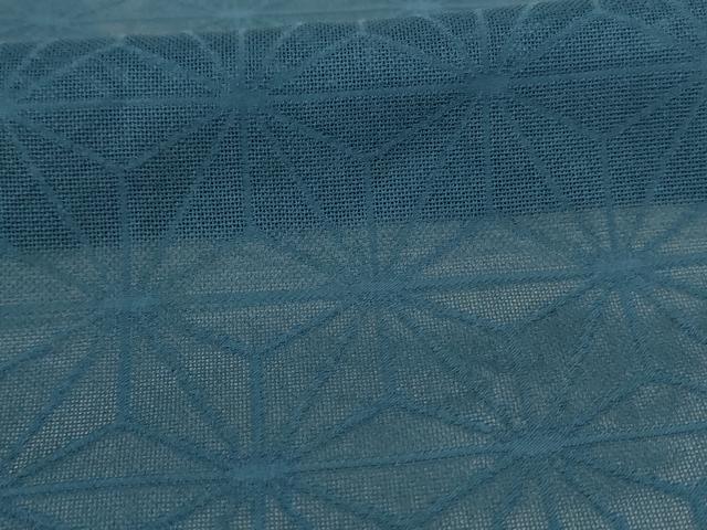 平和屋着物＊夏物　色無地　麻の葉紋紗　高麗納戸色　正絹　逸品　AABA2881jd 平和屋着物＊夏物 色無地 麻の葉紋紗 高麗納戸色 正絹 逸品 AABA2881jd