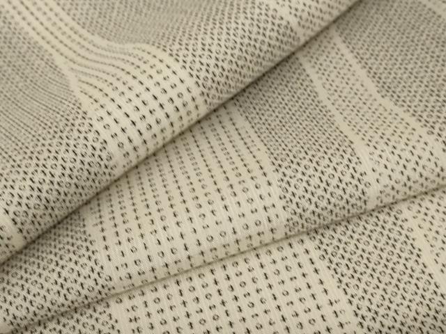 平和屋着物＊夏物　小紋　紗　よろけ縞　洗える着物　AABA2898jd