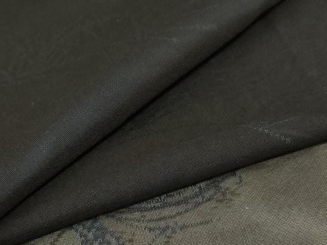 平和屋着物＊夏物　小紋　紗　草葉文　正絹　逸品　AABA2917jd