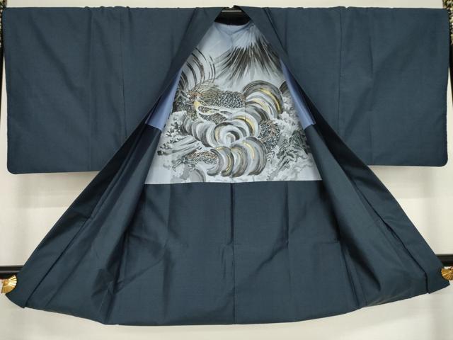 平和屋着物●男性　本場村山大島紬　アンサンブル　長襦袢(袷)セット　亀甲絣　正絹　逸品　AABA3303ck 平和屋着物○男性 本場村山大島紬 アンサンブル 長襦袢(袷)セット 亀甲