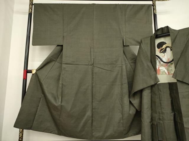 平和屋着物●男柄の最高峰　西郷柄　西郷絣　本場大島紬　赤尾木西郷　男性　アンサンブル　亀甲絣　正絹　逸品　AABA3312ck