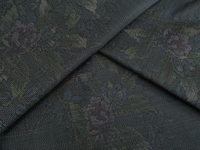 平和屋着物●本場大島紬　枝花文　正絹　逸品　AABA3318ck