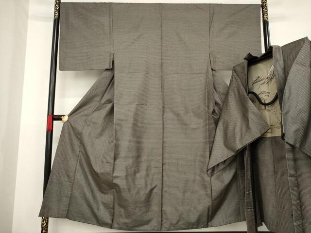 平和屋着物●男性　本場大島紬　アンサンブル　100亀甲　総詰め　正絹　逸品　AABA3339ck