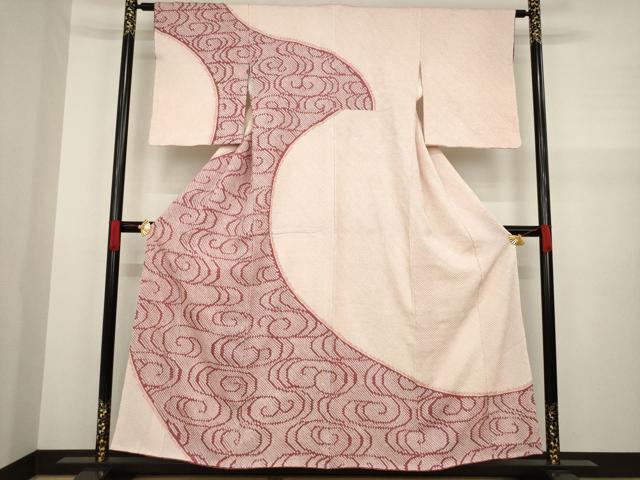 平和屋着物●訪問着　総絞り　流水文　正絹　逸品　AABA3359ck