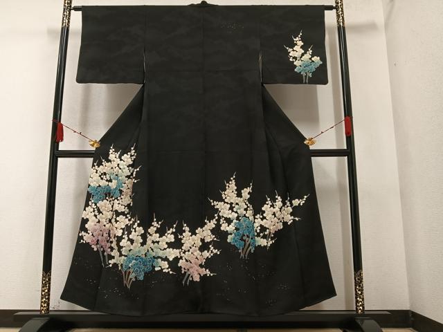 平和屋着物●訪問着　友禅　枝梅文　正絹　逸品　AABA3787ph