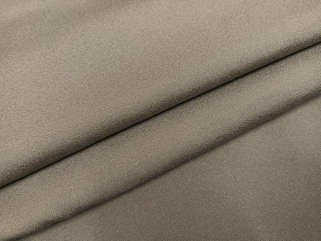 平和屋着物●男性　お召　色無地　利休白茶色　正絹　逸品　未使用　AABA3810ph