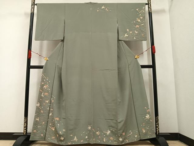 平和屋着物●訪問着　駒刺繍　花宝づくし　金彩　ますいわ屋扱い　正絹　逸品　AABA3817ph