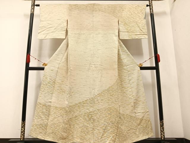 平和屋着物●名門　藤娘きぬたや　総絞り　訪問着　霞文　正絹　逸品　AABA3821ph