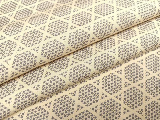 平和屋着物●上質な小紋　紬地　籠目文　正絹　逸品　AABA3831ph