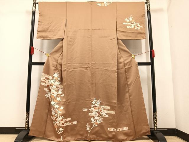 平和屋着物●訪問着　エ霞枝花文　金彩　正絹　逸品　未使用　AABA3833ph