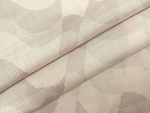 平和屋着物●本場大島紬　白大島　カタス9マルキ　幾何学文様　正絹　逸品　AABA4289ph