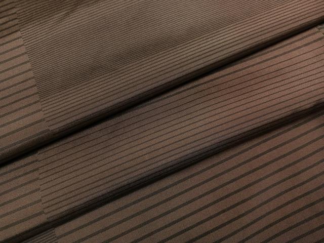 平和屋着物●本場縞大島紬　横段文　正絹　逸品　AABA4319ph