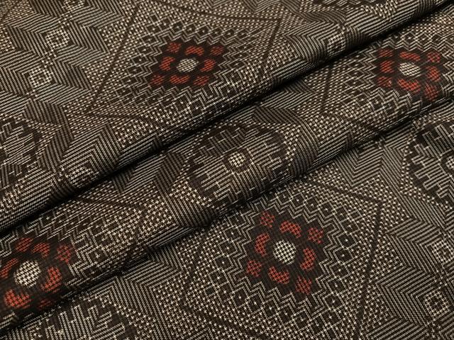 平和屋着物●本場大島紬　龍郷絣　正絹　逸品　AABA4320ph