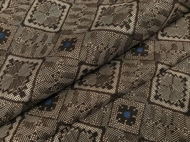 平和屋着物●本場大島紬　龍郷絣　正絹　逸品　AABA4321ph