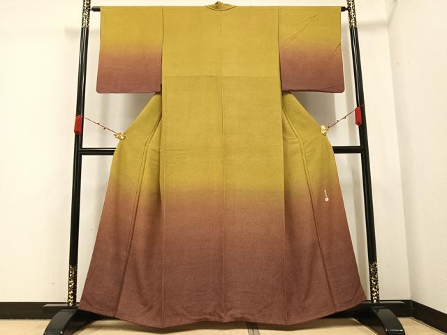 平和屋着物●江戸小紋　訪問着　作家物　池田深光　鮫小紋柄　正絹　逸品　AABA4346ph