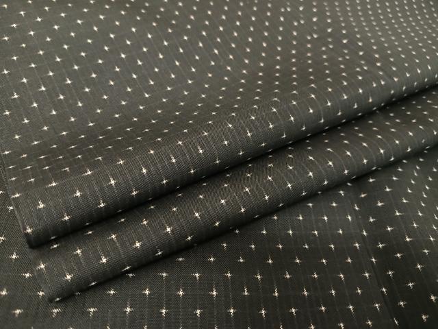 平和屋着物●本場大島紬　一元絣　黒地　正絹　逸品　AABA4457np