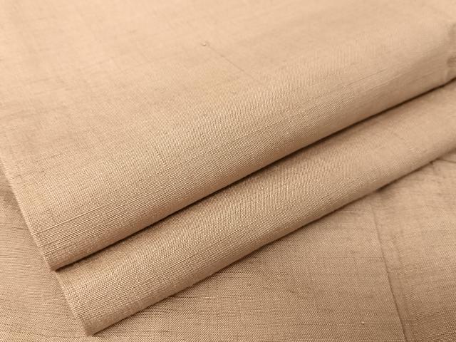 平和屋着物●結城紬　色無地　くるみ染　正絹　逸品　AABA4458np