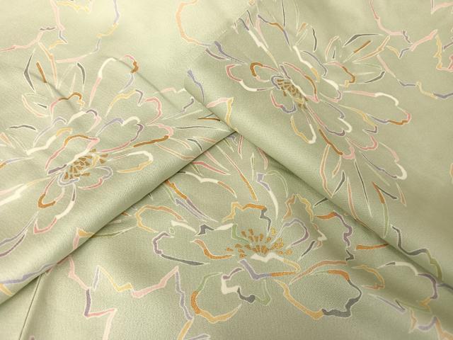 平和屋着物●上質な小紋　舞花文　金彩　正絹　逸品　未使用　AABA4472np