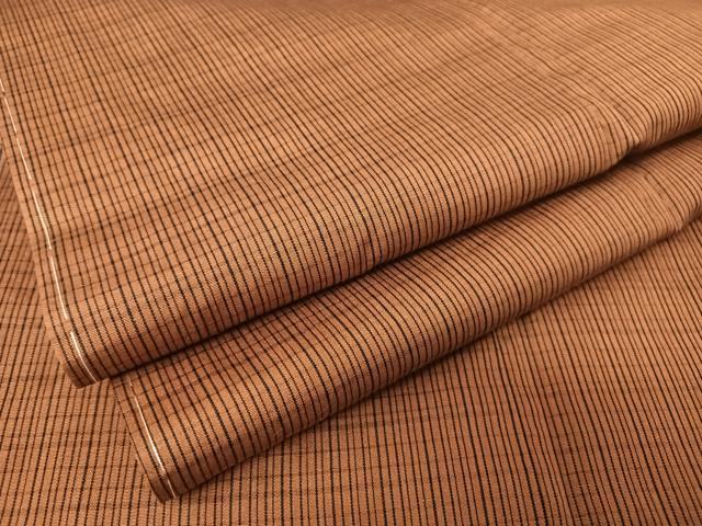 平和屋着物●上質な紬　縞　正絹　逸品　未使用　AABA4476np