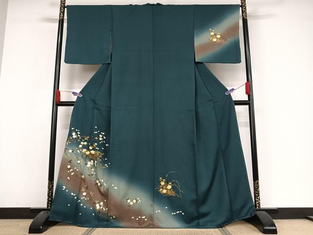 平和屋着物●訪問着　花筏　暈し染め　金彩　正絹　逸品　未使用　AABA4497np